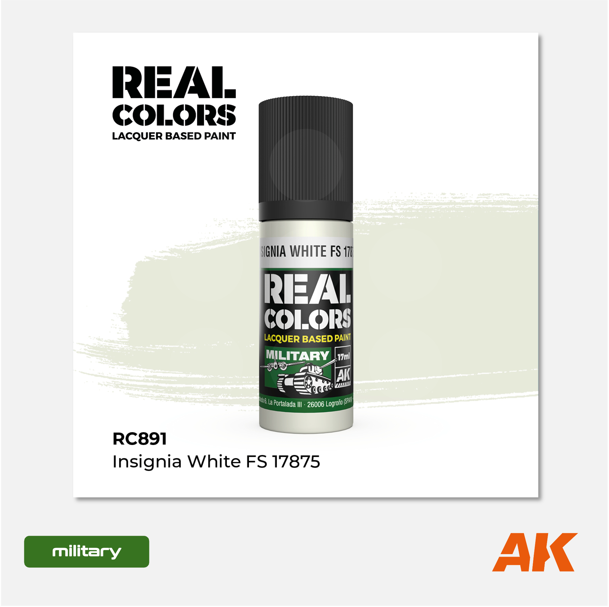 AK Interactive Real Colors RC891 - Insignia White FS 17875 – Gothaforce