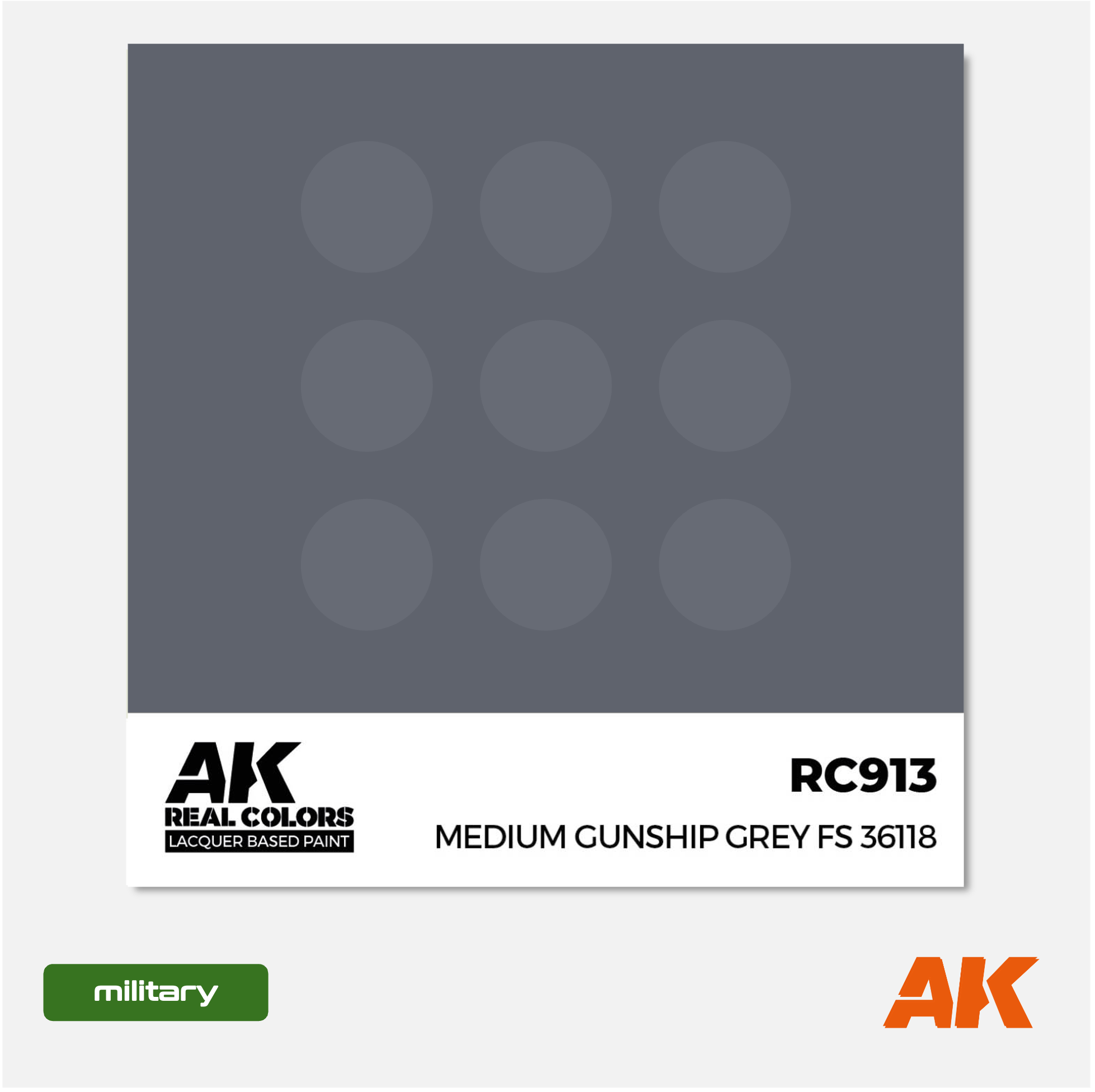 AK Interactive Real Colors RC913 - Medium Gunship Grey FS 36118 ...