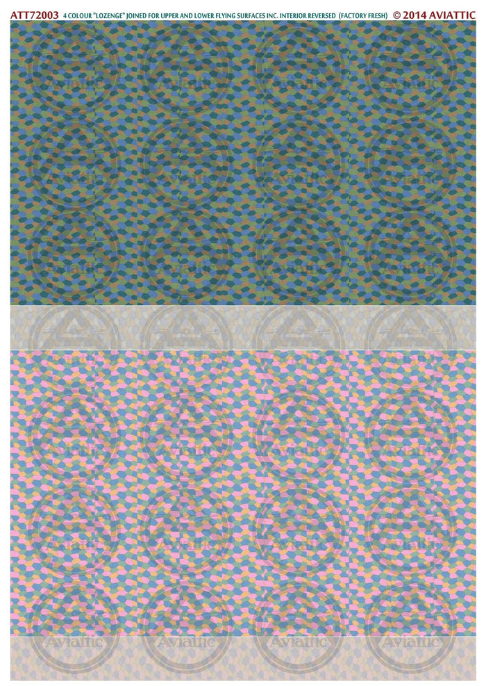 1/72 - 4 colour lozenge - joined - upper and lower flying surfaces - i ...