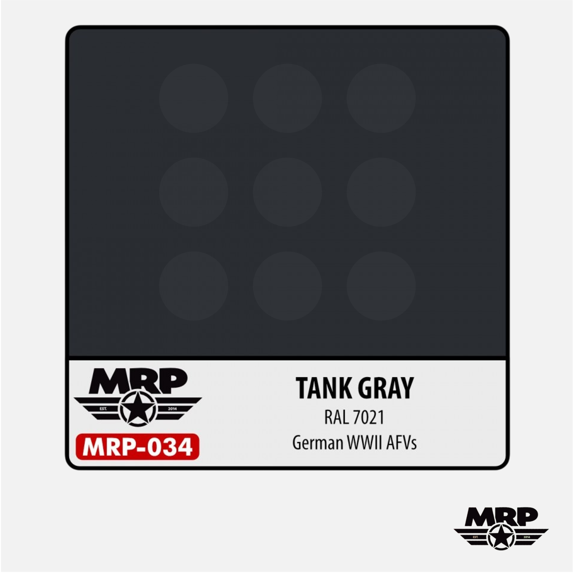 Mr.Paint - MRP-034 Tank Gray - RAL7021 - German WWII AFV – Gothaforce